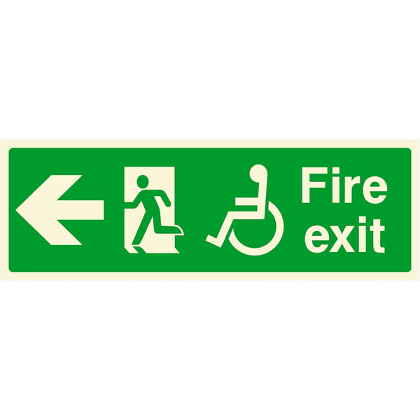 Fire Exit Refuge Sign Left Arrow - signdesignhub